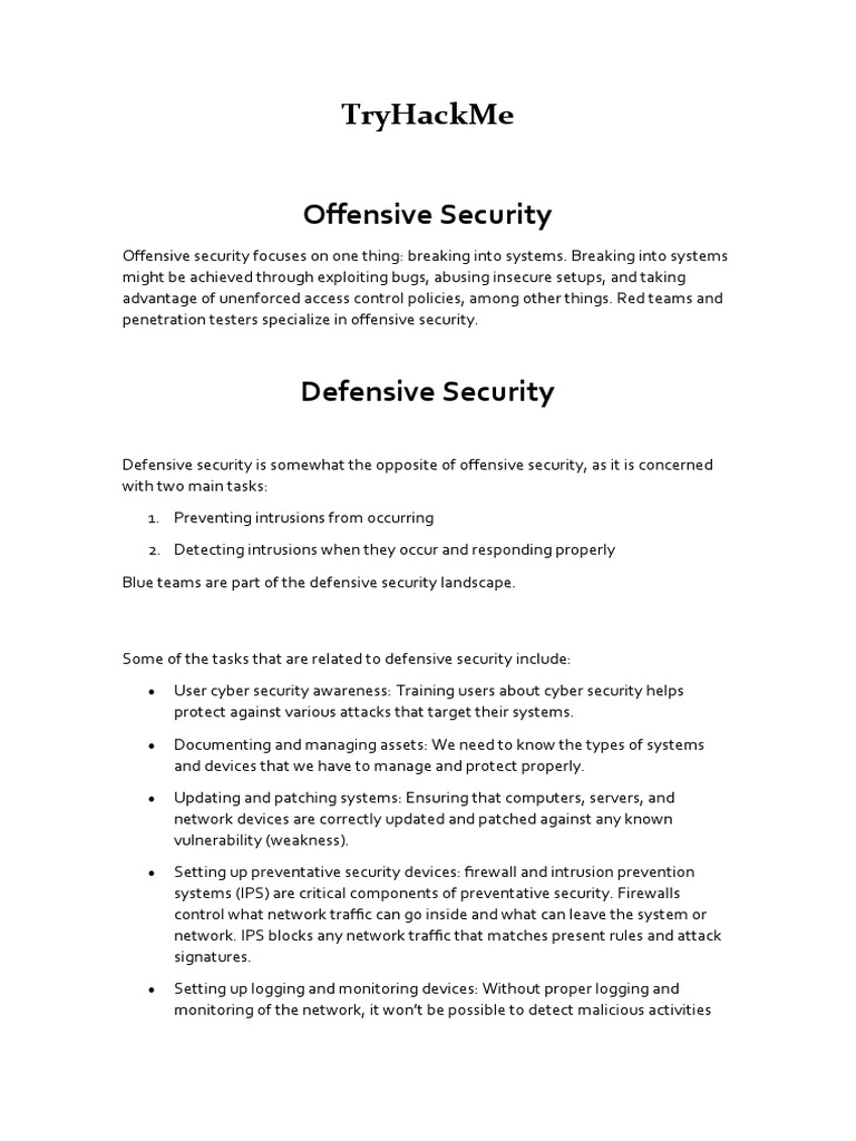 TryHackMe Redes Informaticas | Download Free PDF | Computer Security | Security