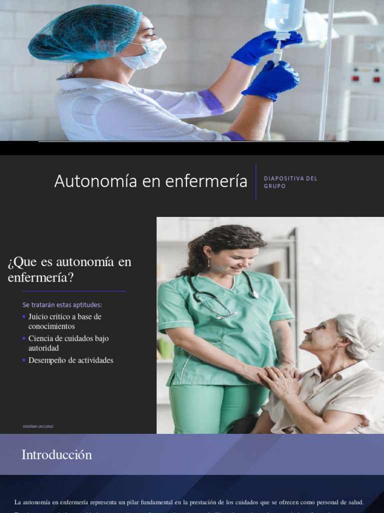 Autonomía en Enfermería: Conceptos Clave | PDF | Enfermería | Autonomía