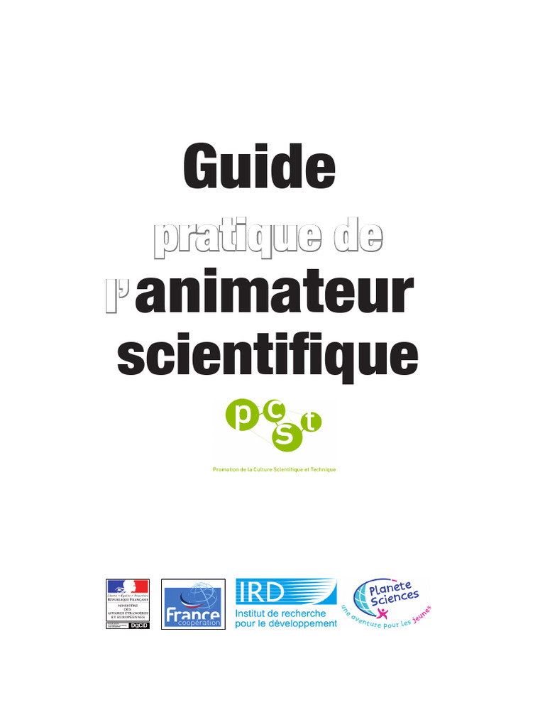 Guide de l'animateur scientifique | PDF | Méthode scientifique | Pédagogie