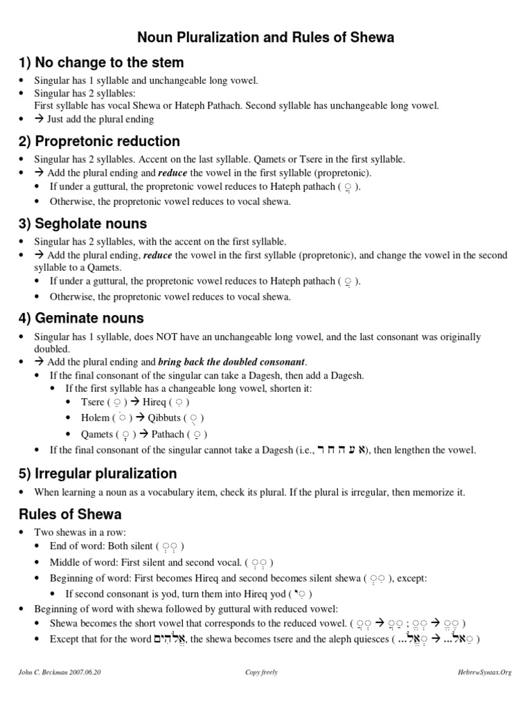 noun_pluralization | PDF | Syllable | Stress (Linguistics)