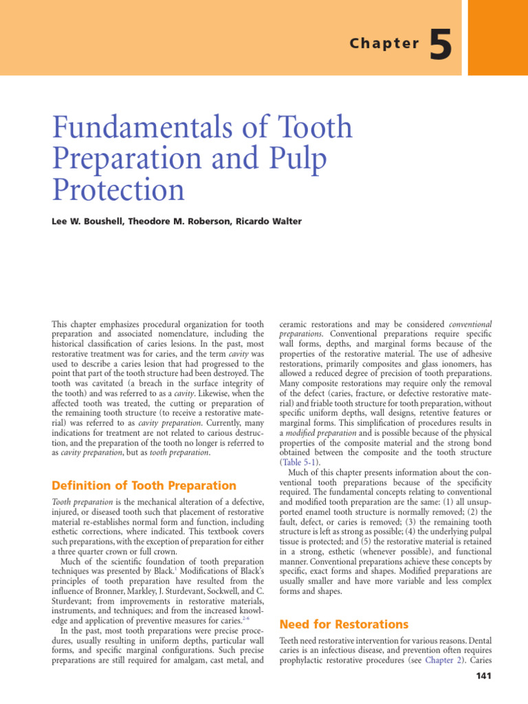 Fundamentals of Tooth Preparation | PDF | Tooth Enamel | Human Tooth