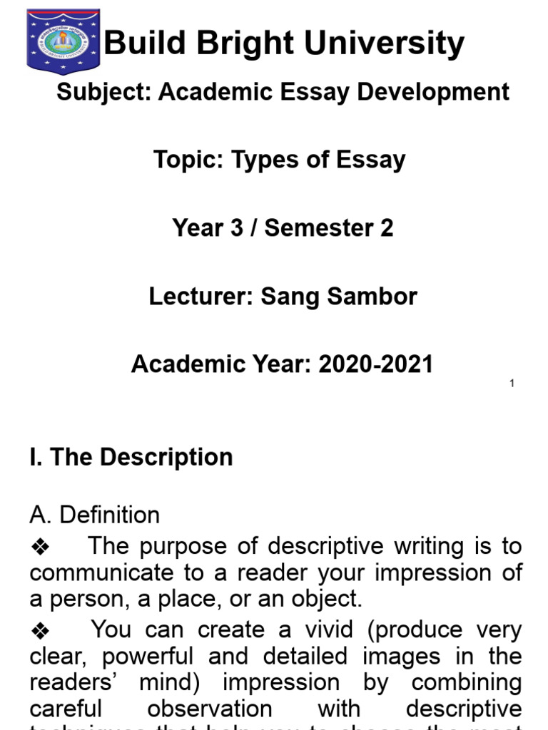 Types of Essay Writing | Download Free PDF | Narration | Narrative