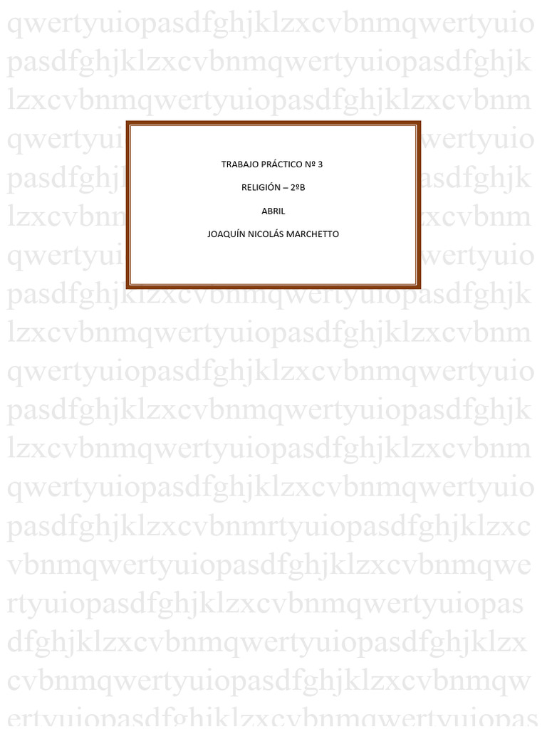 MARCHETTO - Joaquín - TP 3 - RELIGION 2B | Descargar gratis PDF ...
