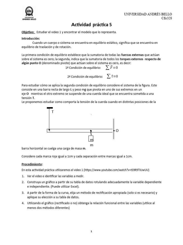 Equilibrio Estático: Análisis de Torque | PDF | Tensión (Física)