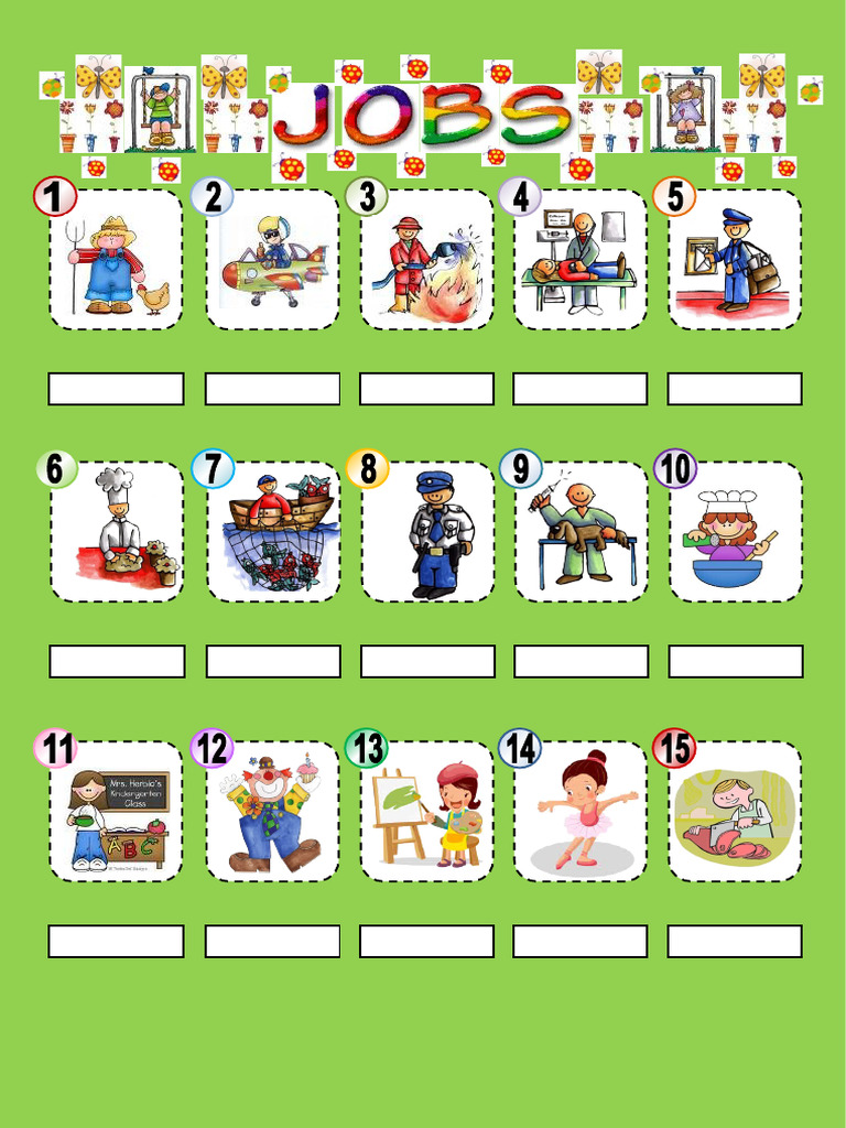 Jobs Fun Activities Games 56301 | PDF