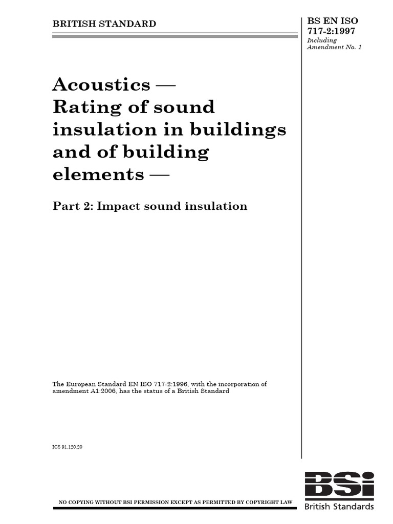 BS EN ISO 717-2-1997 | PDF