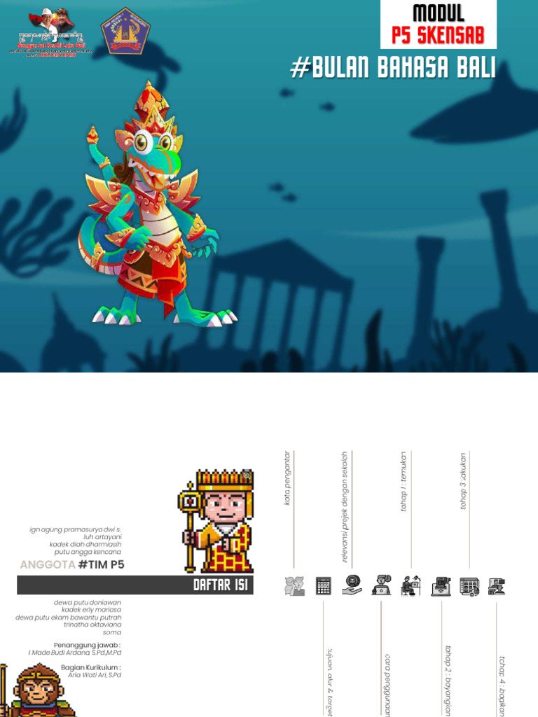 Modul Projek - p5 Tema Kearifan Lokal (Bulan Bahasa Bali) - Fase e | PDF