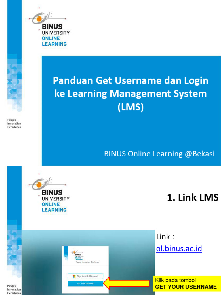 Panduan Login dan Dapatkan Username LMS | PDF