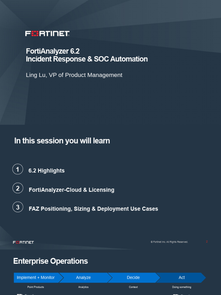 FortiAnalyzer 6.2: SOC Automation Insights | PDF | Computing | Cyberspace