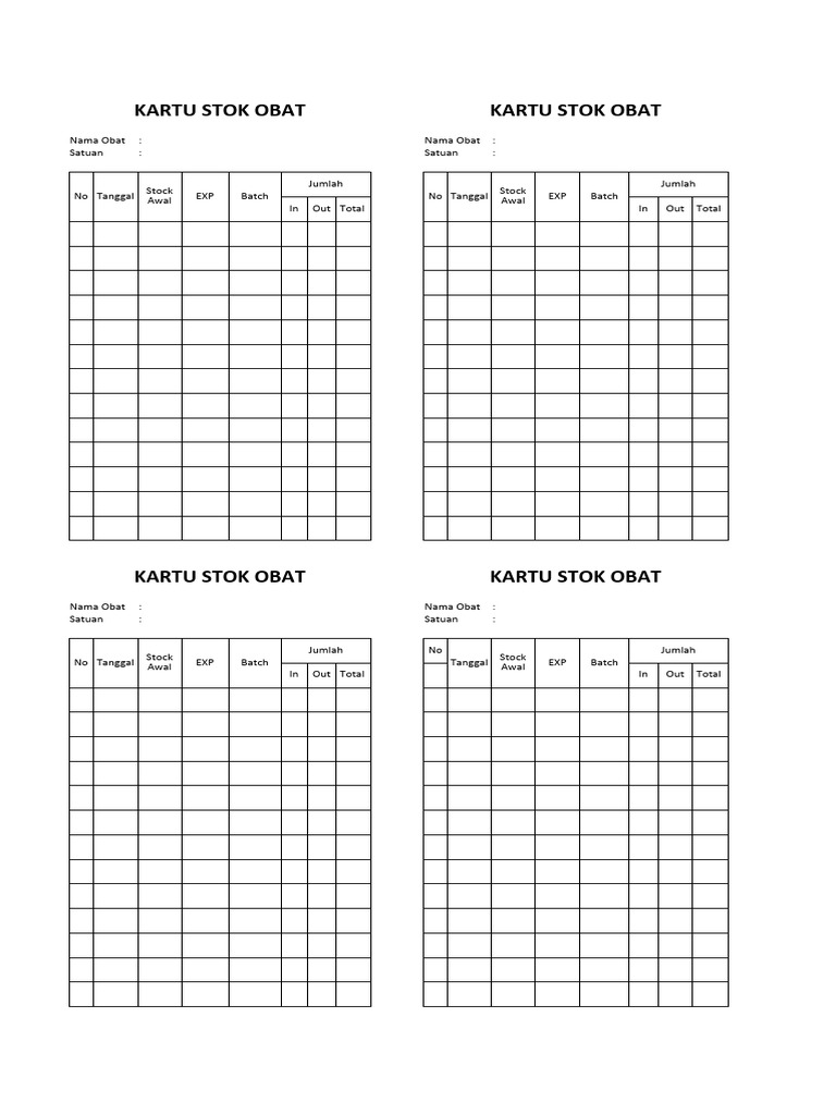 Kartu Stok | PDF