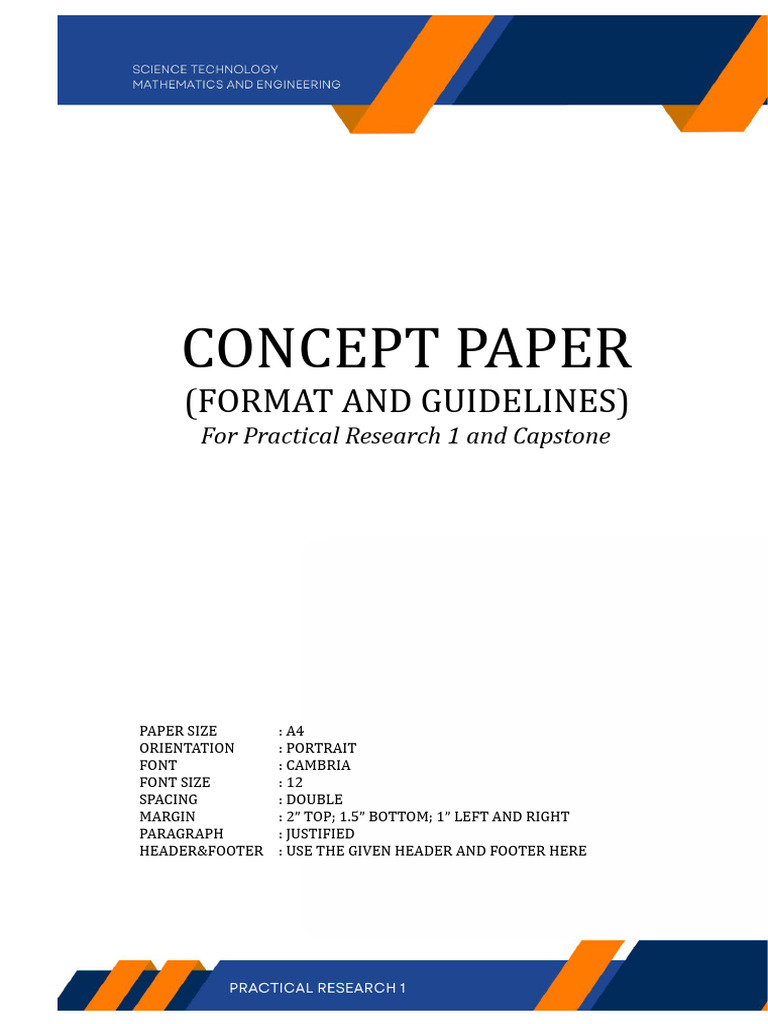 Concept Paper Guidelines for Research | PDF | Educational Technology ...