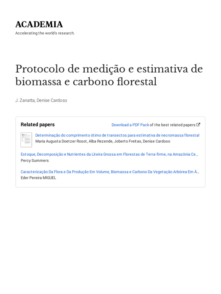 Protocolo de Medio e Estimativa de Bioma20160208 14582 1mndxim With Cover Page v2 | PDF ...