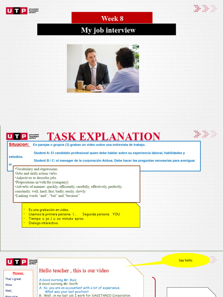Job Interview Role-Play Guide | PDF | Linguistic Morphology | Languages