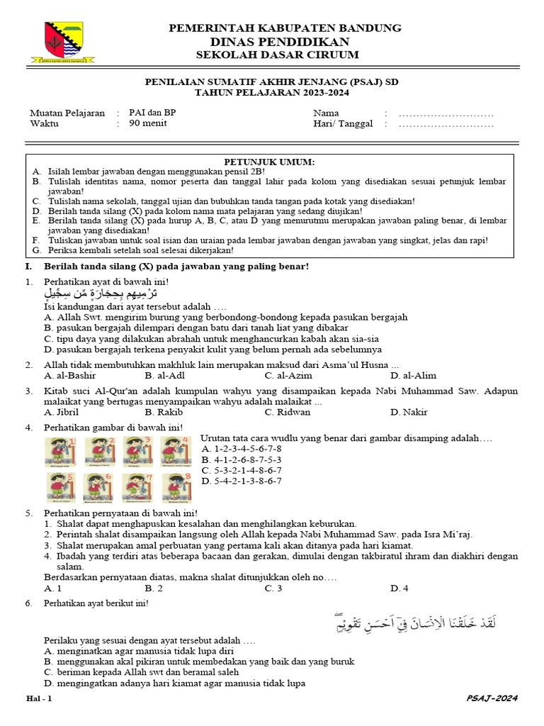 Master Soal Pai (Psaj 2024) | PDF