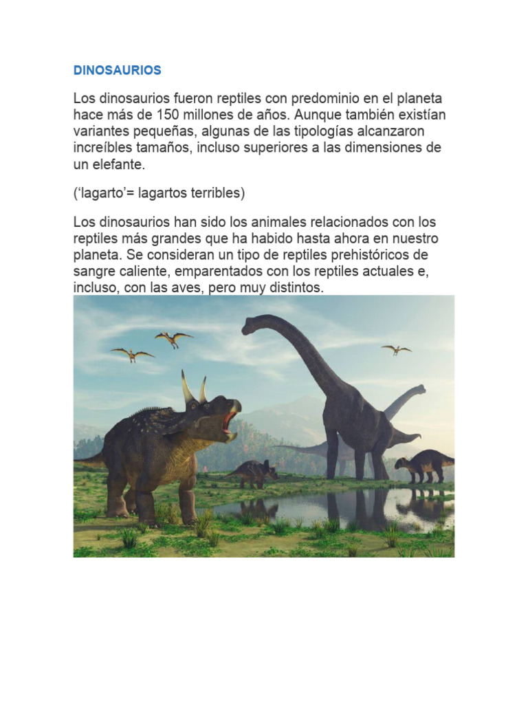 DINOSAURIOS | PDF | Dinosaurios | tiranosaurio