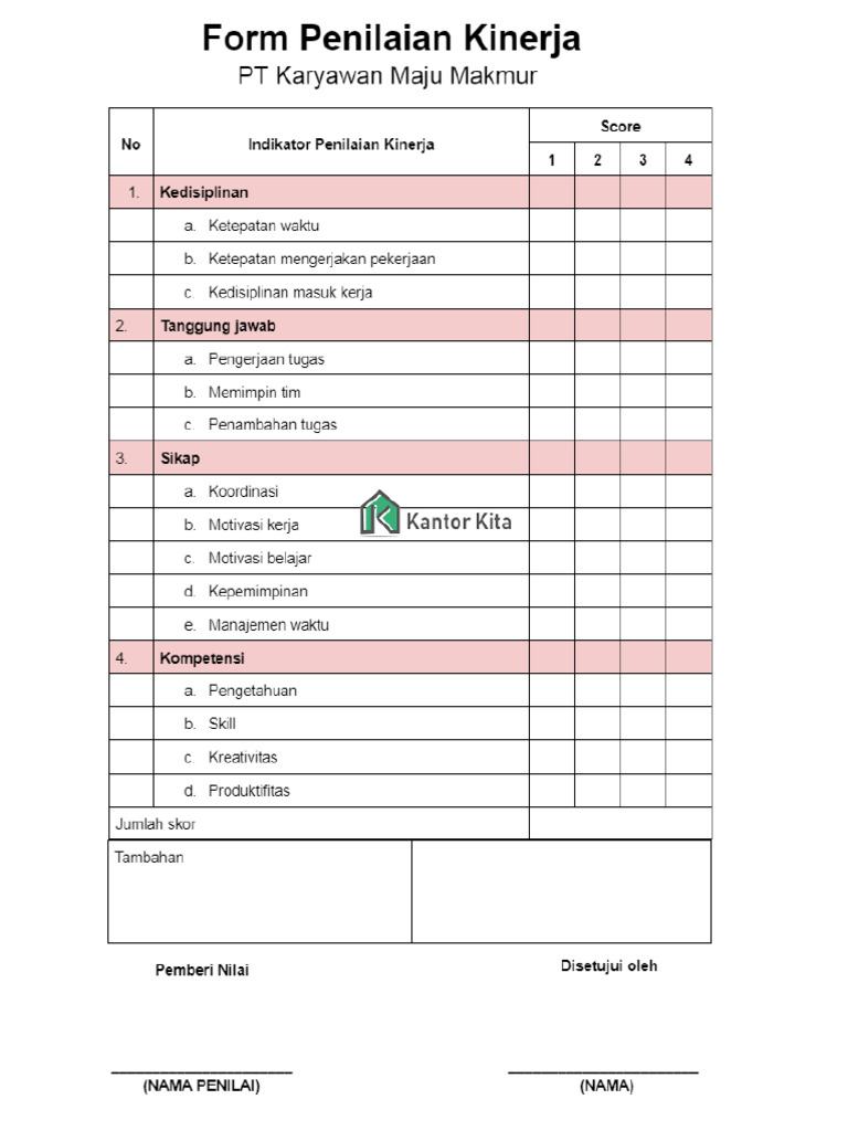 Form-penilaian-karyawan | PDF