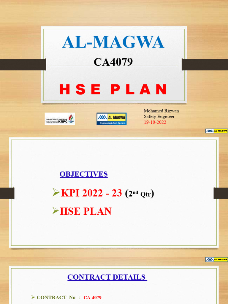 CA-4079 - HSE PRESENTATION HSE PLAN & KPI 2022-2023-2nd QTR-18102022-1 ...