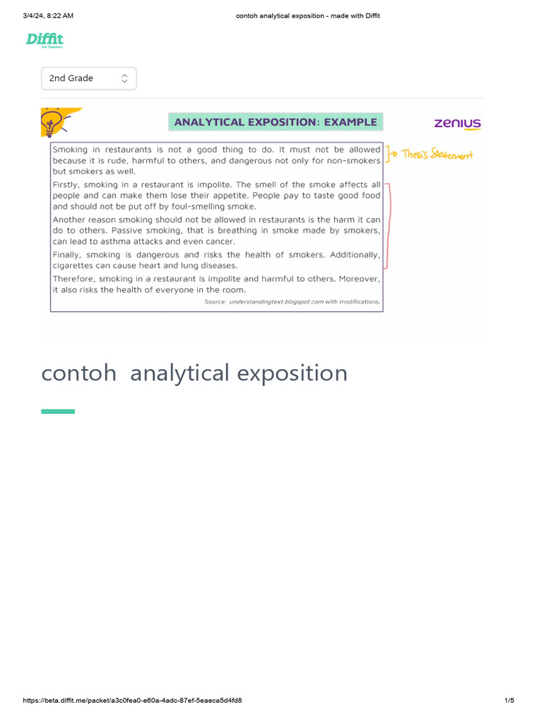 Materi Analytical Exposition Soal | PDF | Argument | Definition