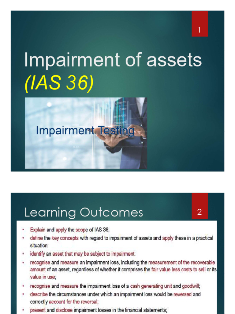 IAS 36 Impairments | PDF | Fair Value | Net Present Value