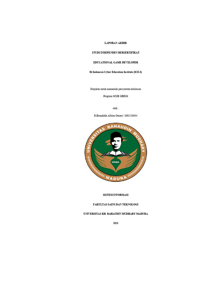 (Template) Laporan Akhir - (Magang - Studi Independed) - (Nama) - (NIM ... (Template) Laporan Akhir - (Magang - Studi Independed) - (Nama) - (NIM ...