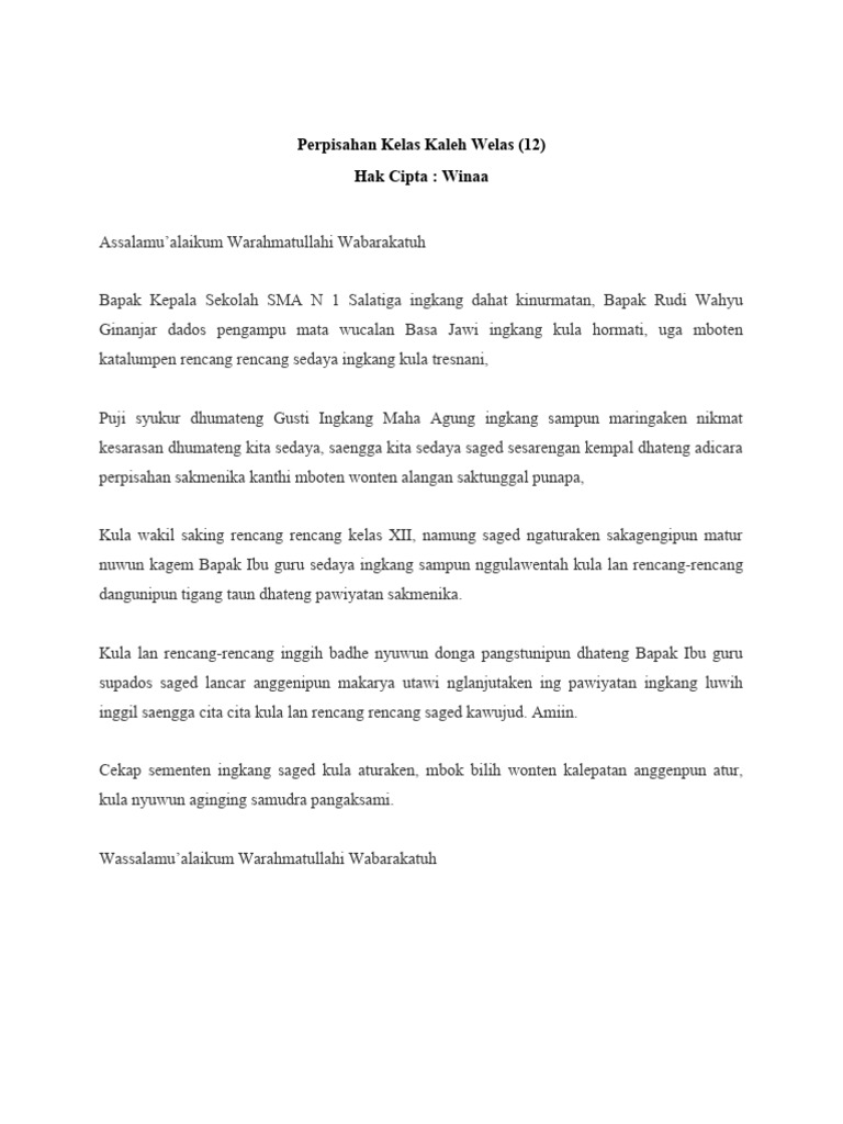 Wina Jawir Sesorah | PDF