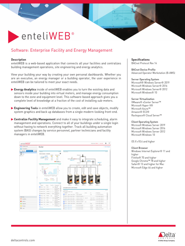 enteliWEB Catalog Sheet | PDF | Microsoft Windows | Microsoft