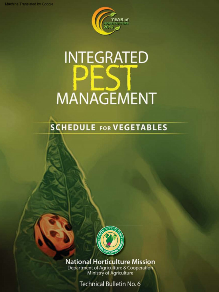 IPM Schedule For Vegetables 1 | PDF