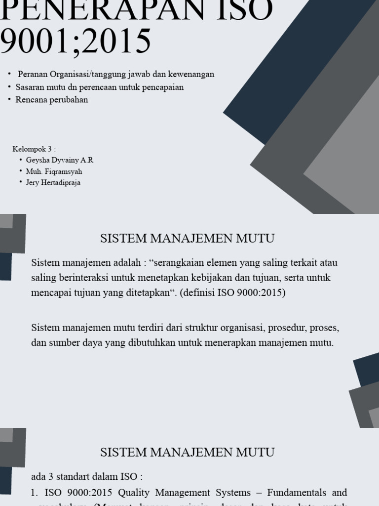 PENERAPAN ISO 9001 | PDF