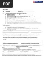 HDFC Passbook Request Form Template | PDF | Banks | Passbook