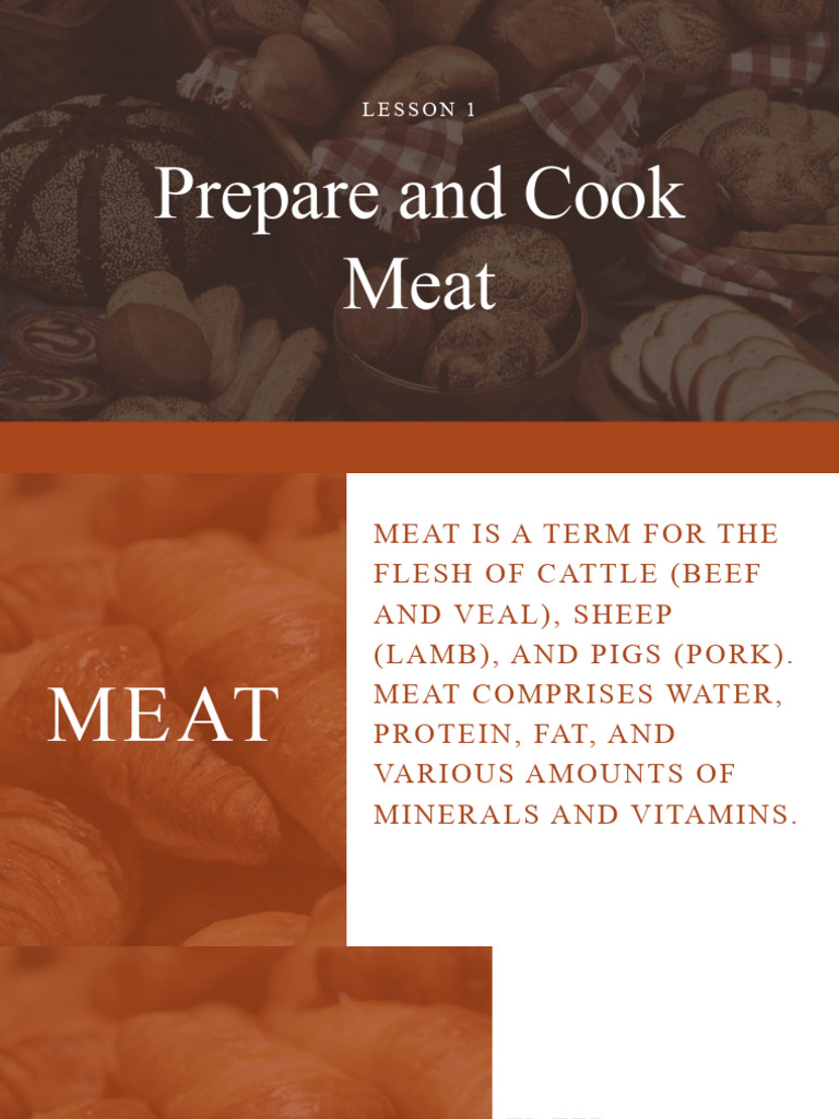 Meat Preparation and Cooking Basics | PDF | Animal Products | Food Industry