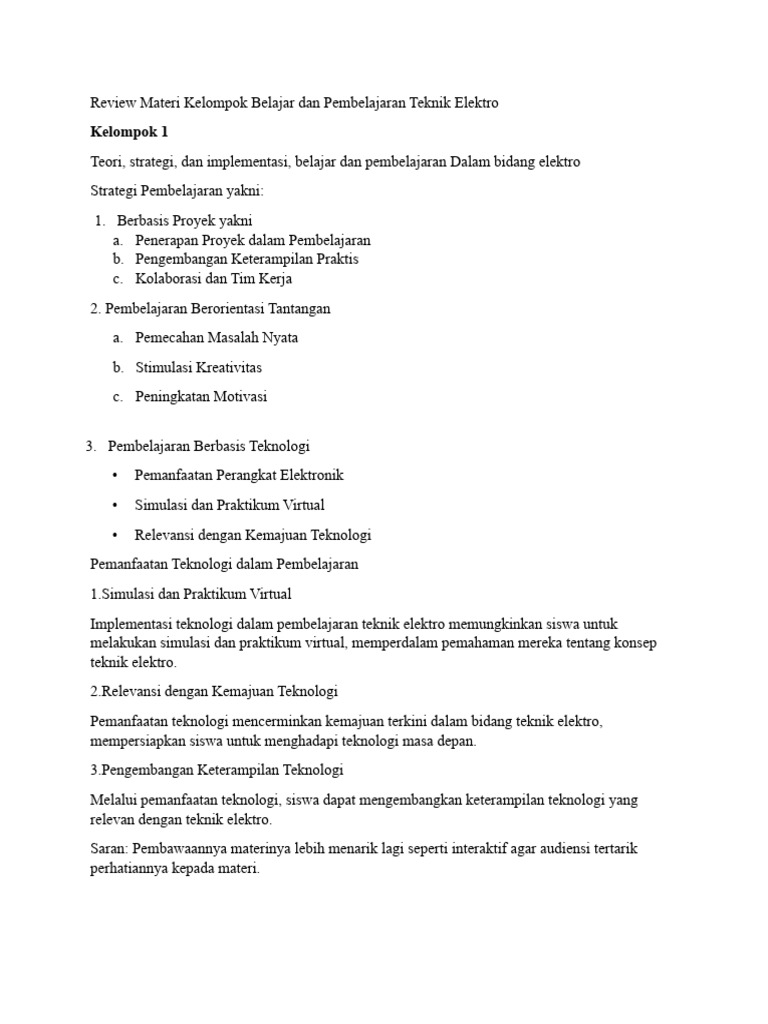 Review Materi Kelompok Belpem PTE-A | PDF | Karier & Perkembangan