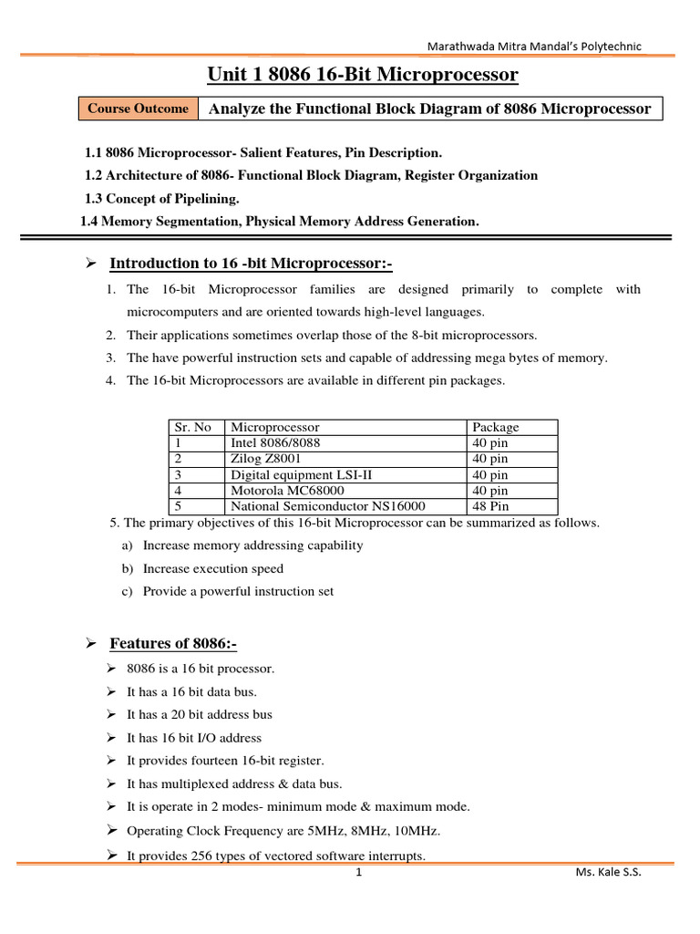 Unit 1 | Download Free PDF | Central Processing Unit | Pointer (Computer Programming)