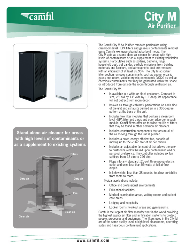 Product Documentation City M Air Purifier | PDF
