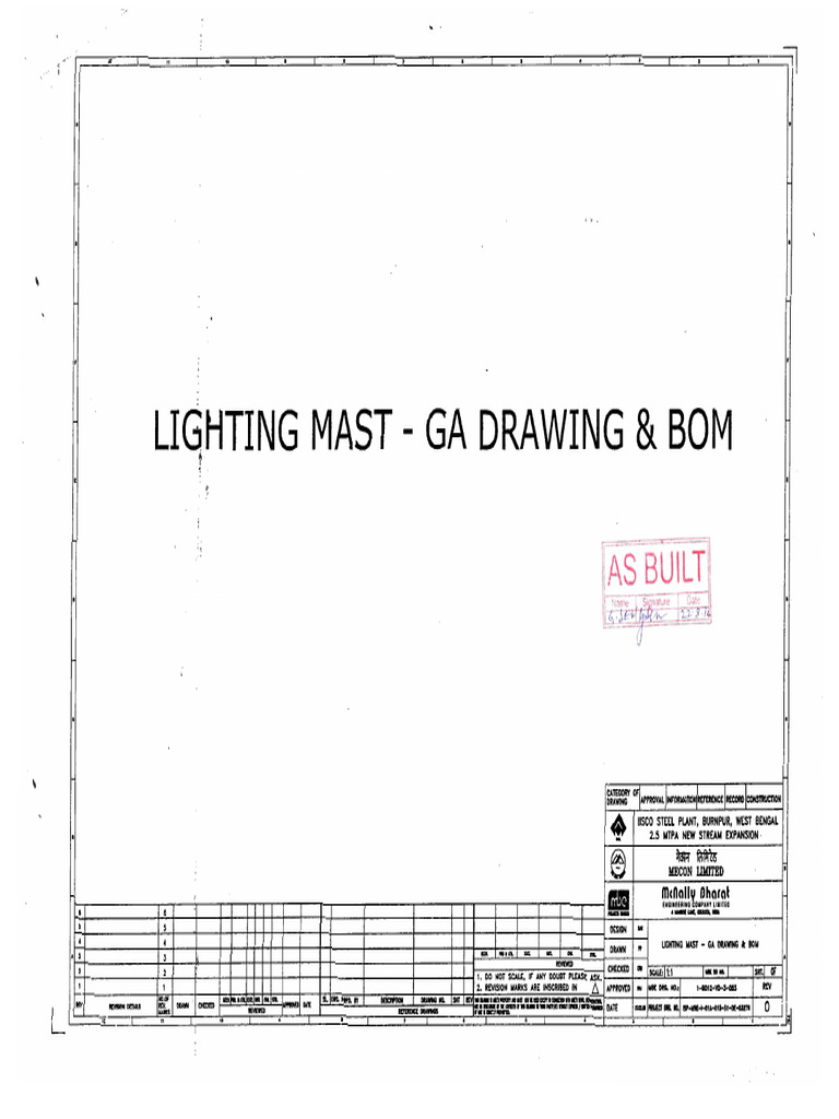 Drawing For High Mast Tower | PDF