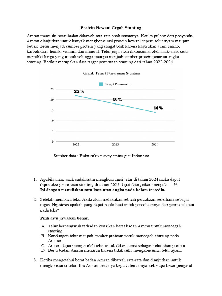 Contoh Lembar Soal 1 Stimulus | PDF
