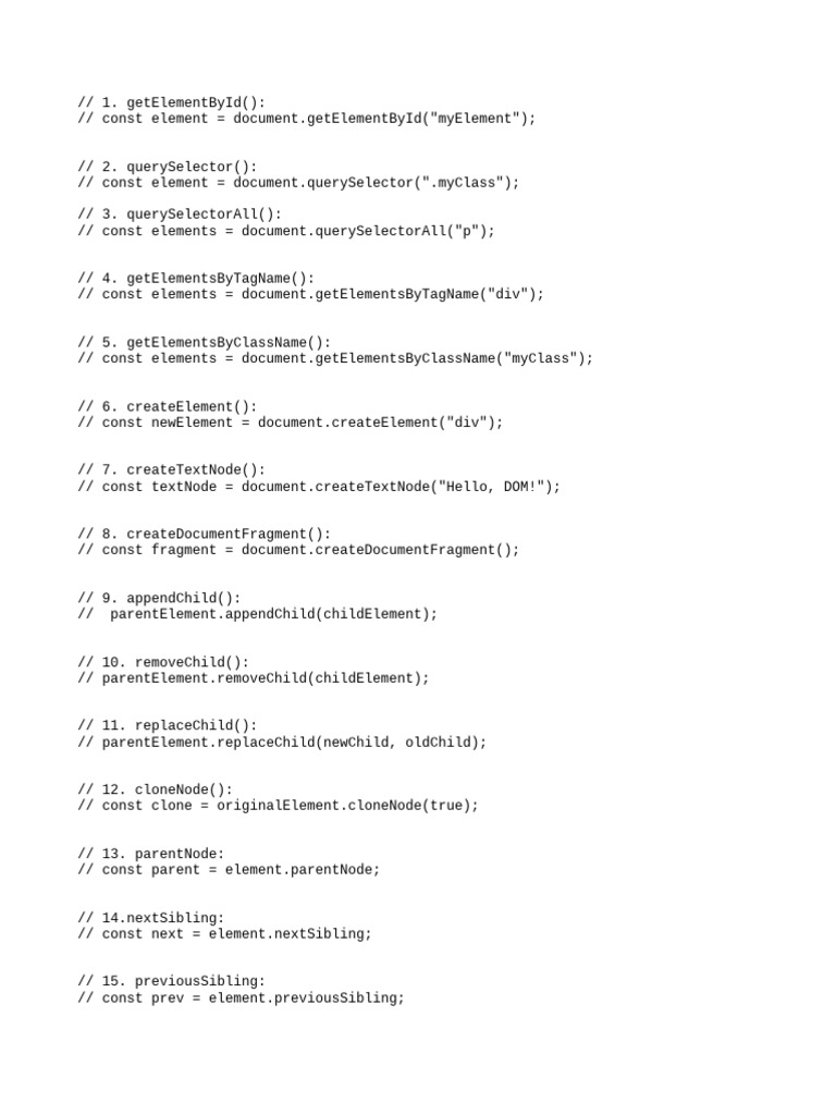 dom js | PDF | Web Development | Software Engineering