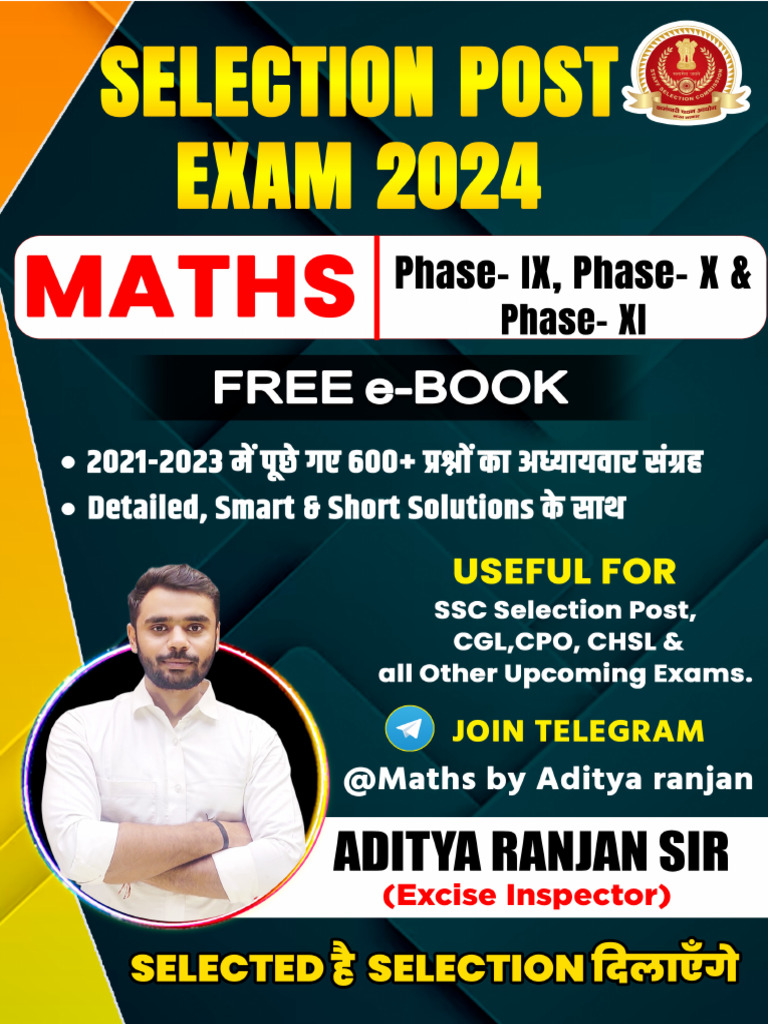 SSC Selection Post Complete Maths Book | PDF | Mathematics | Arithmetic