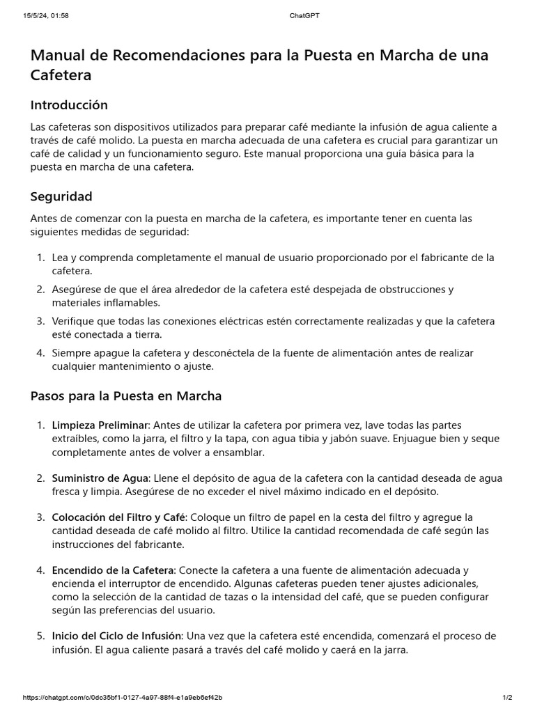 Cafetera | PDF | café