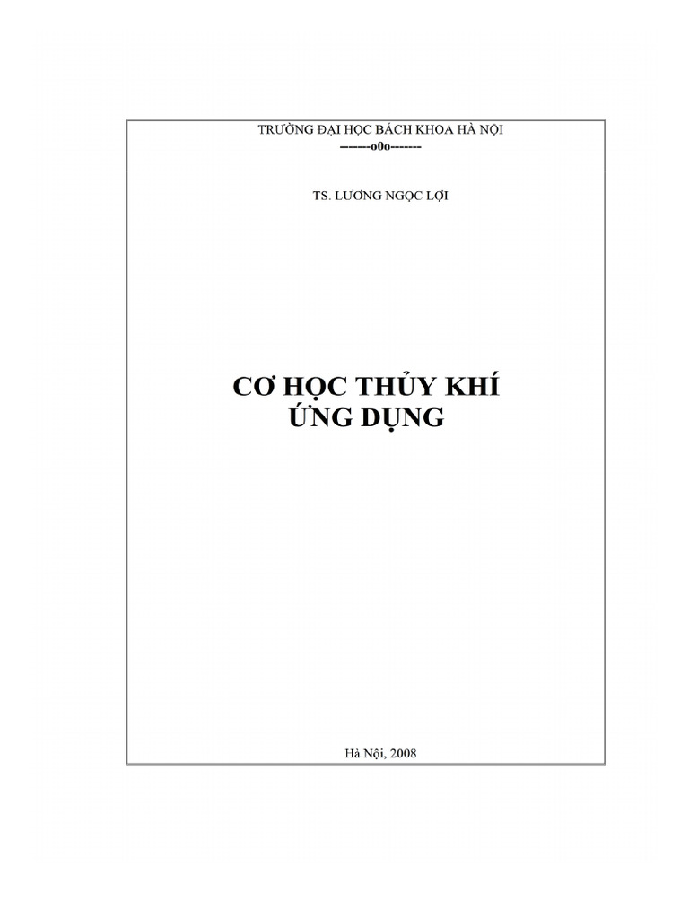 (123doc) - Giao-Trinh-Co-Hoc-Thuy-Khi-Ung-Dung | PDF