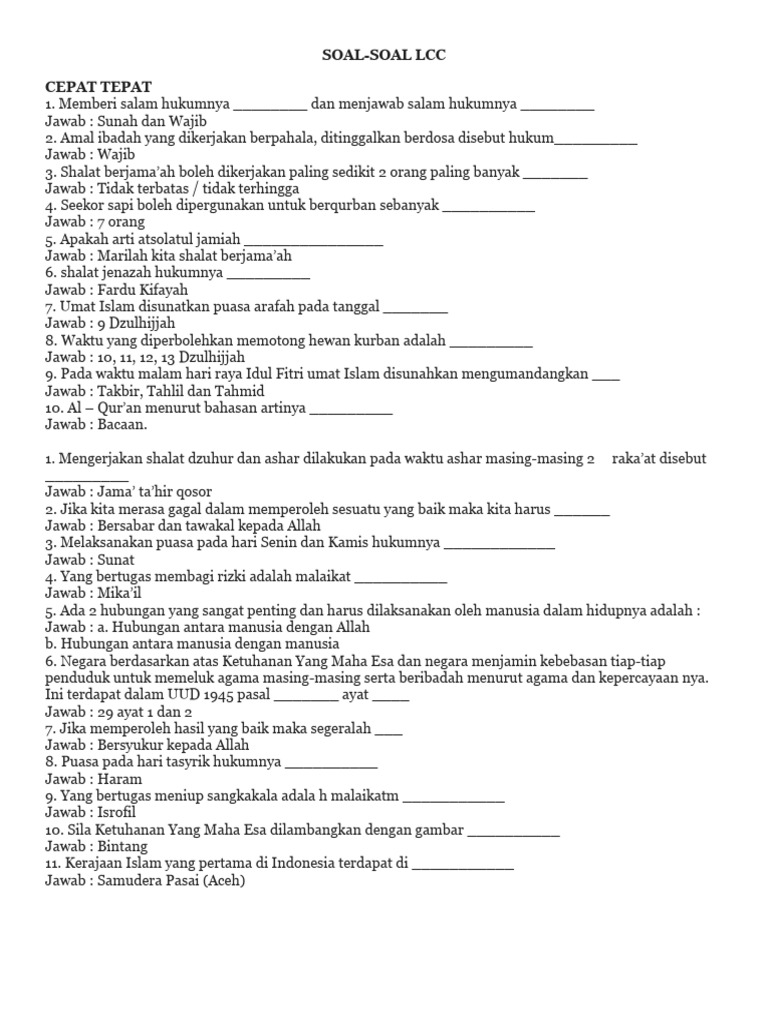 Soal LCC | PDF