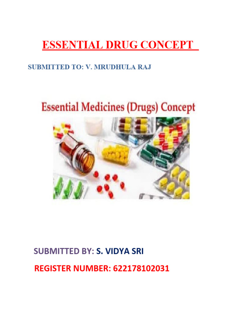 ESSENTIAL DRUG CONCEPT | PDF | Health Care | World Health Organization