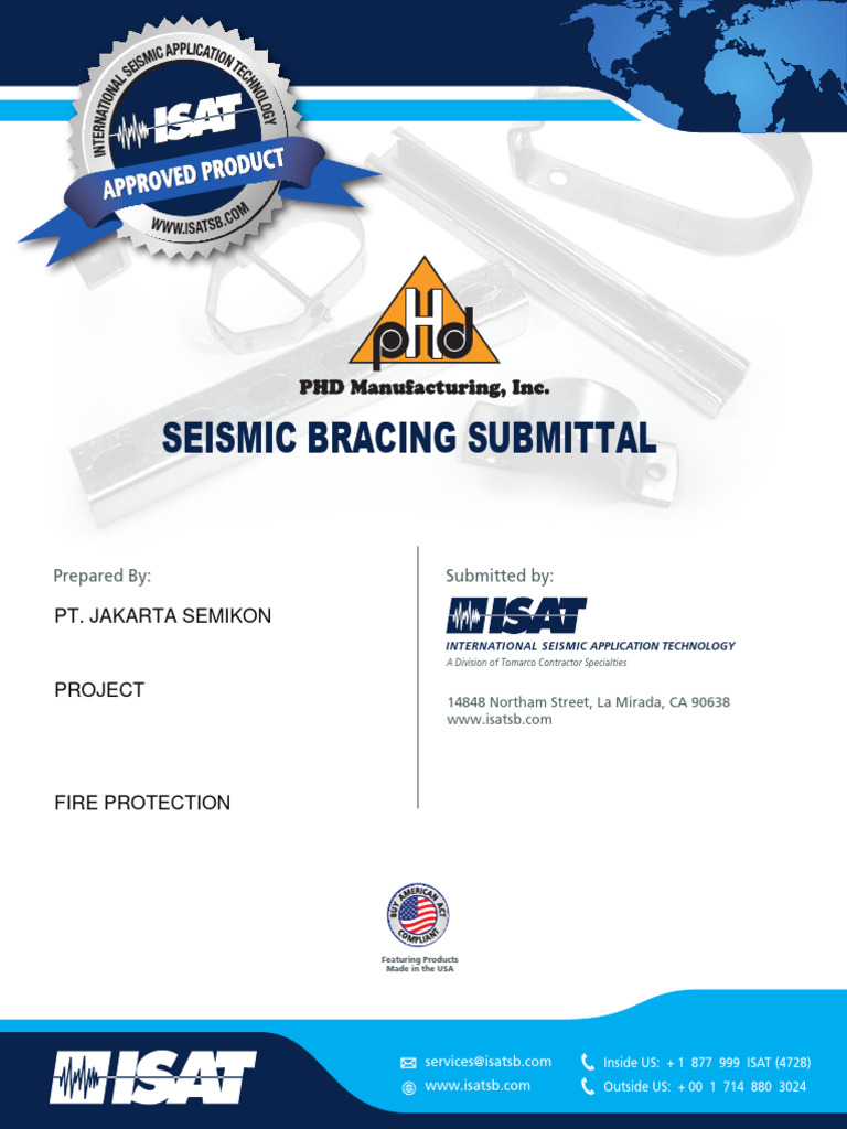 Seismic Bracing Catalog Isatphd - Rigid Fire Protection For Tender ...