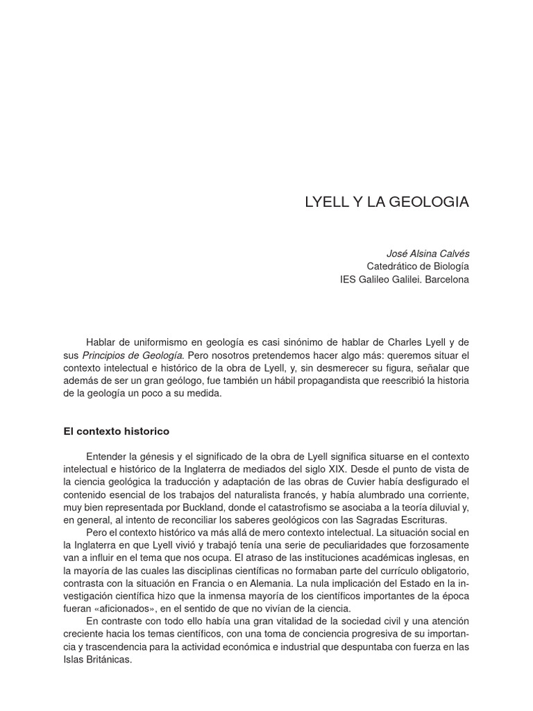 Lyell Geologia | PDF | Ciencias de la Tierra | Geología