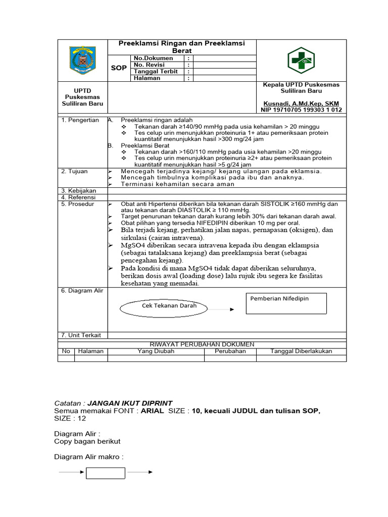 Sop PEB & Eklamsi | PDF
