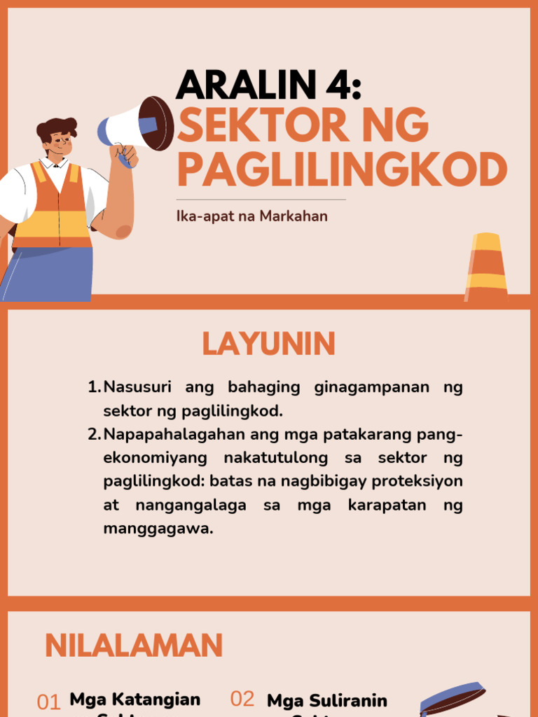 Aralin 4 - Sektor NG Paglilingkod - 0 | PDF