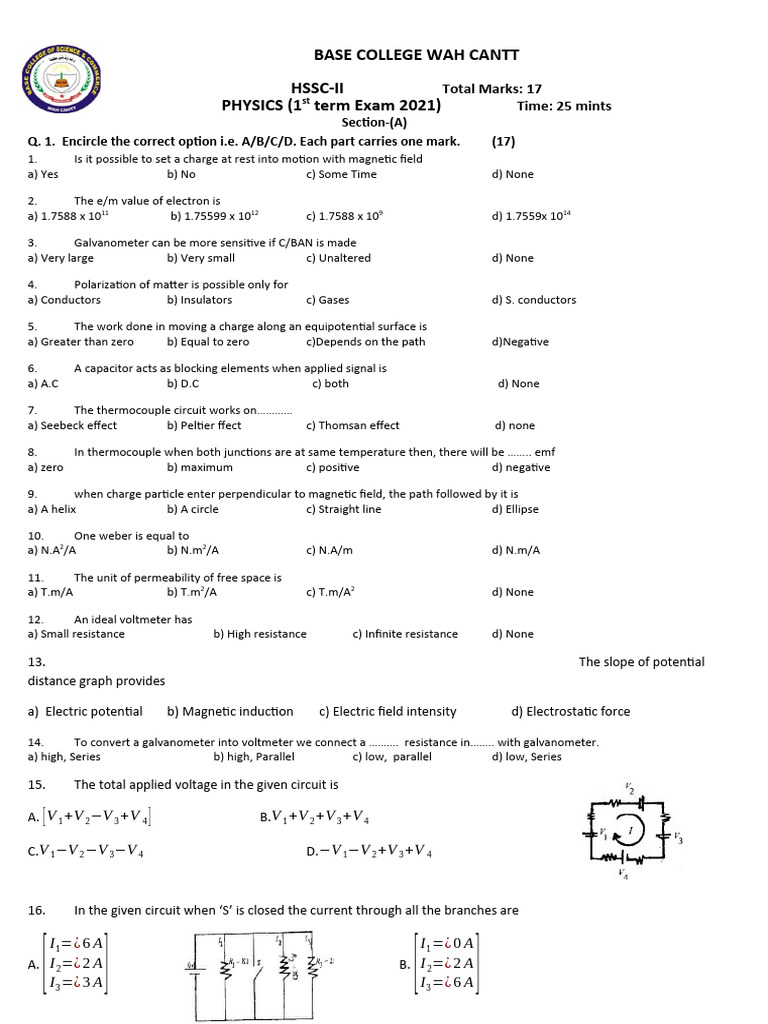 Physicx 2nd Year | PDF | Electromagnetism | Electricity