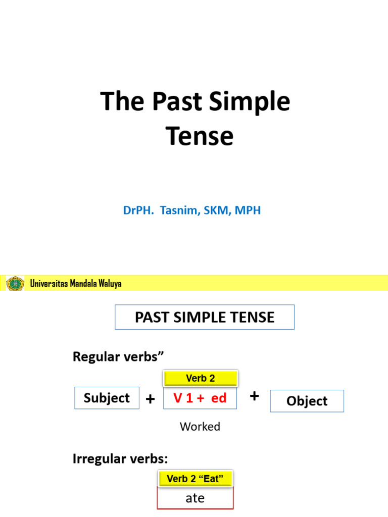 Past Tense | PDF | Grammatical Tense | Verb