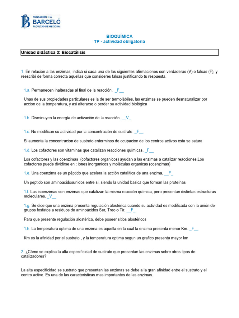 Bioquimica U3 NEGV | PDF | Enzima | Biología estructural