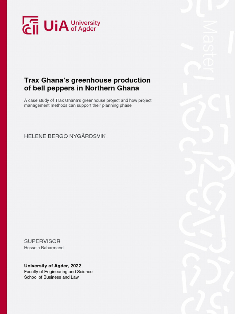 Trax Ghana's Bell Pepper Project Planning | PDF | Project Management ...