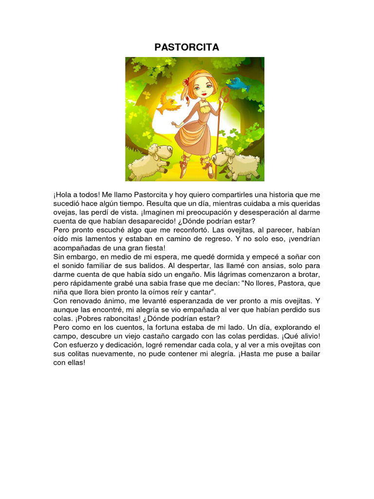 La Aventura de Pastorcita y sus Ovejas | PDF